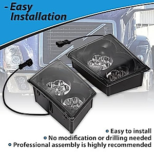 ECOTRIC LED Fog Light Lamp Compatible With 2003-2017 Volvo VNL/VN Trucks Pair Set LH&RH Passenger&Driver