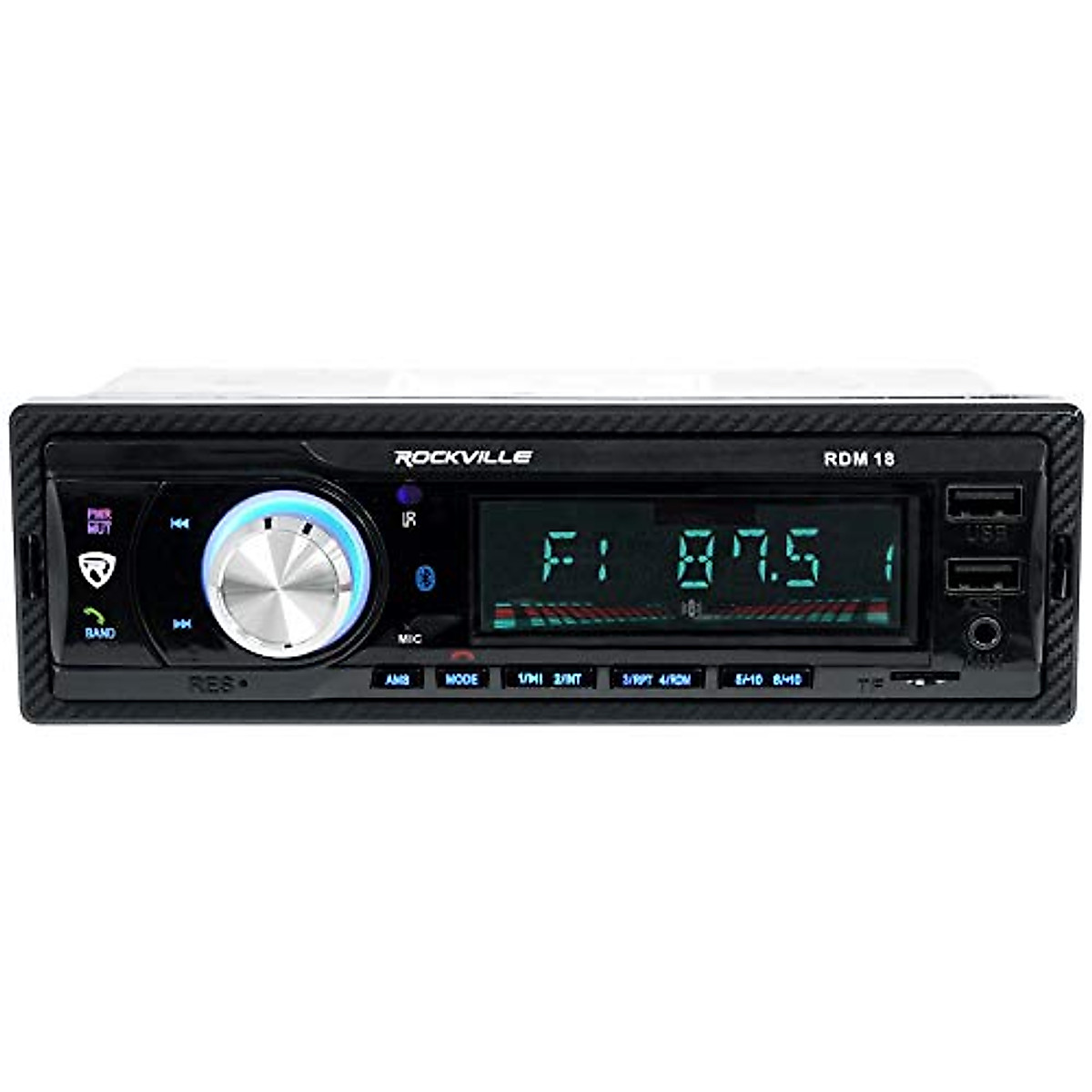 Rockville RDM18 in-Dash Car Digital Media Bluetooth AM/FM/MP3 USB/SD Receiver