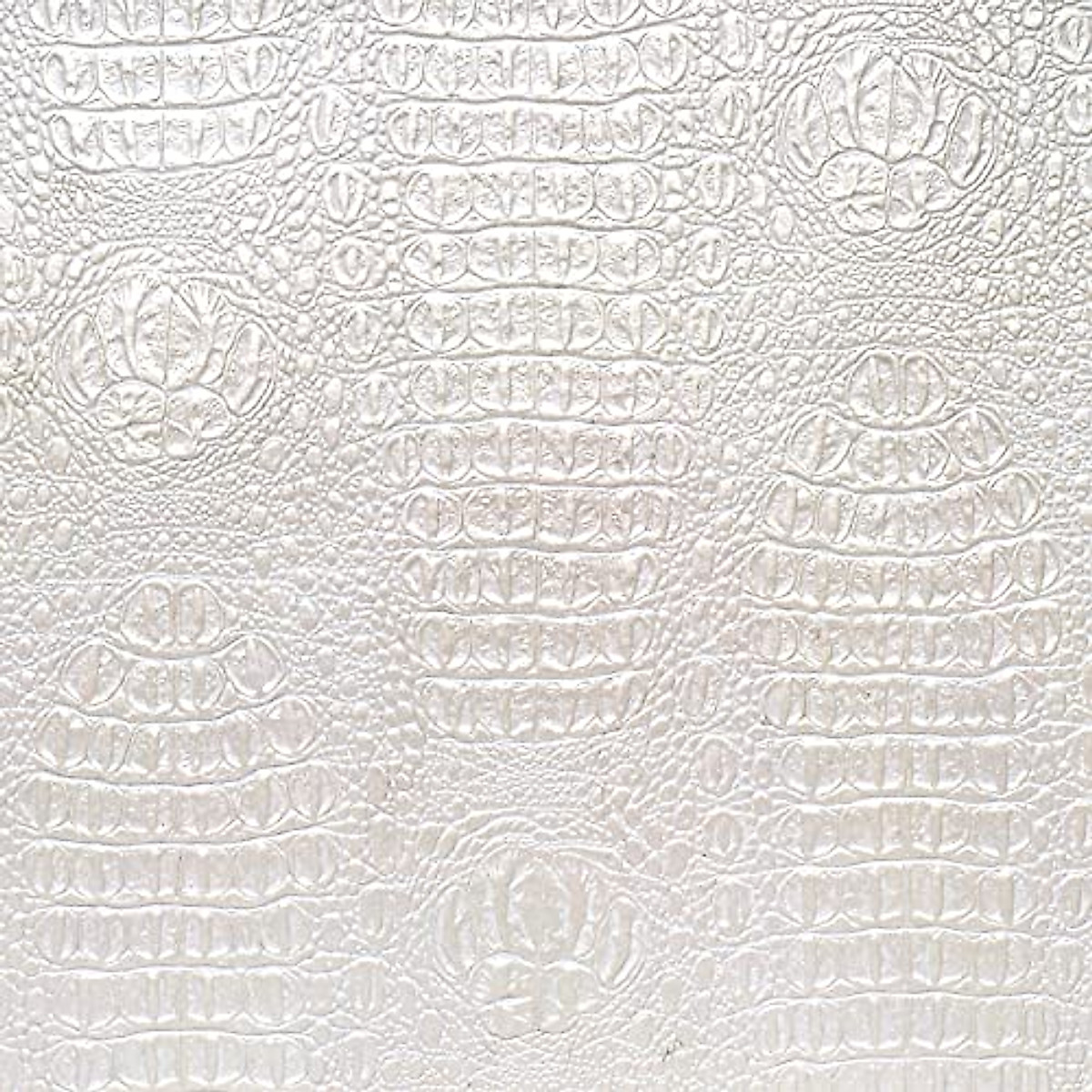 JUMBO HUMBLE Modern Elegant Large Wood Serving Tray, Set of 2 Pearl White Crocodile Leather with Gold Polished Metal Handles, Rectangle Decorative Tray Ottoman Tray Coffee Table Tray for Living Room