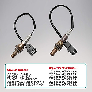 O2 Oxygen Sensor Upstream Downstream 2Pcs Compatible with Honda CR-V Replaces# 234-9005, 234-4125