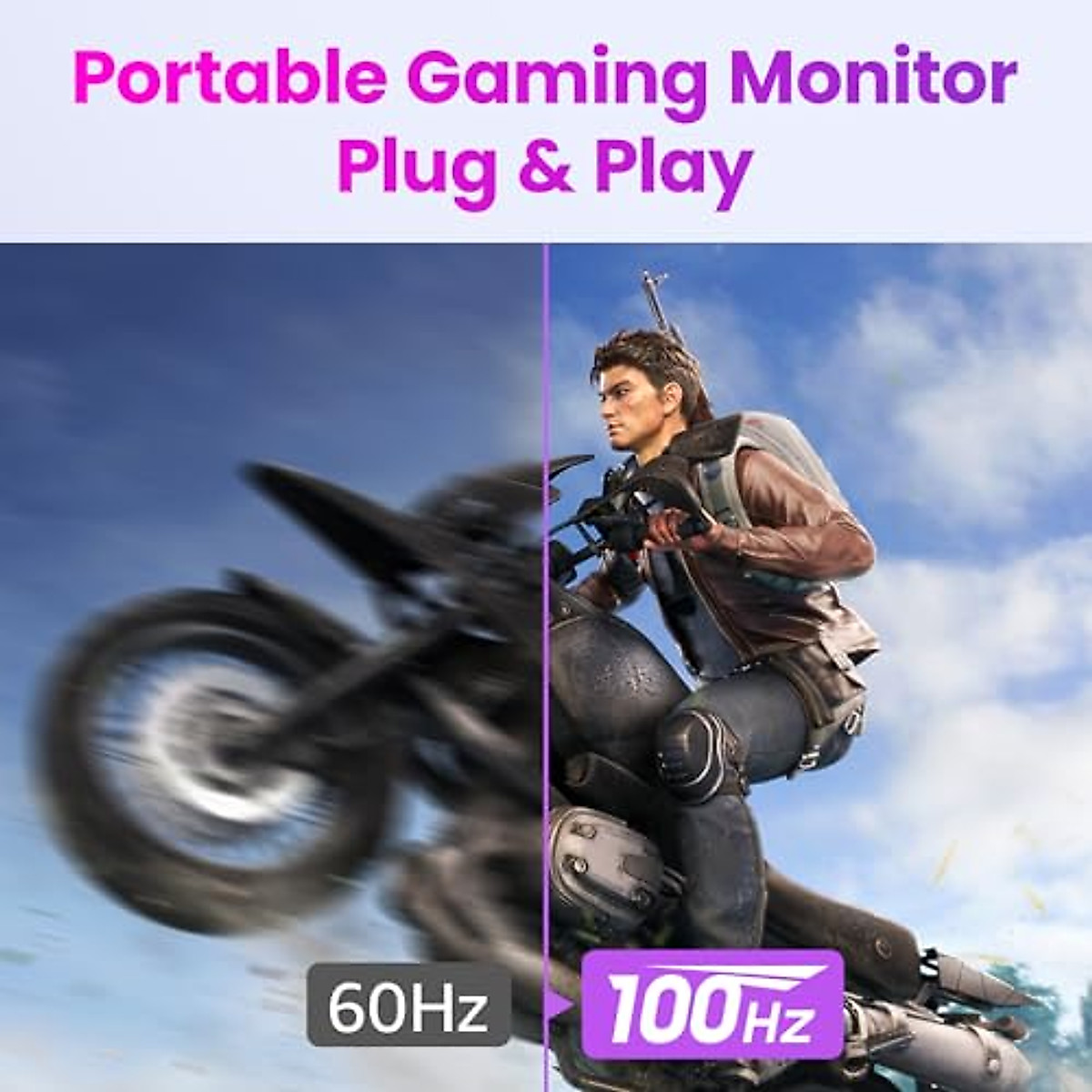 Upperizon Portable Gaming Monitor 16 Inch QHD 2.5K 2560X1600 16:10 100 Hz 100% sRGB 10 Bit Travel Monitor for MacBook, Laptop, PC, Surface, Game Console, VESA Compatible, with Kickstand & Sleeve
