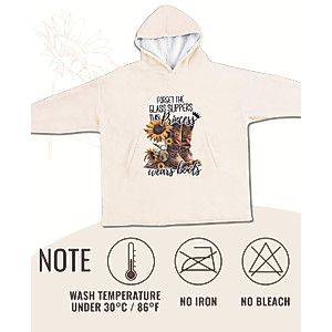 Huglanket Country Girl Gifts Wearable Blanket Hoodie, Oversized Wearing Blanket Western gifts, Cowgirl Stuff for Women, Farm Girl Gifts