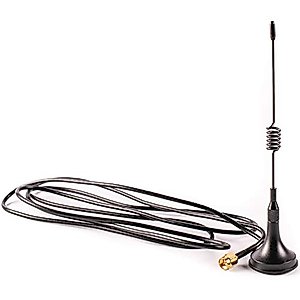 Electrodepot 433 MHz Unity Gain Omni, 6 Inches Antenna with Magnetic Base and Male SMA Connector Antenna Kit – Impedance 50 Ohms Garage Gate Door Opener Antenna