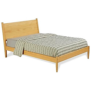 Camaflexi Mid-Century Panel Bed - Queen Size - Scandinavian Oak Finish