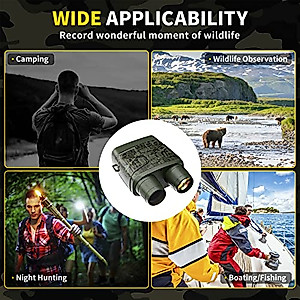 Fvtga Night Vision Goggles - 4K Night Vision Binoculars for Adults, 3'' Digital Infrared Night Vision can Save Photo and Video with 32GB Memory Card & Rechargeable Lithium Battery, Camouflage