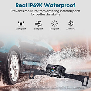 Wireless Backup Camera Easy Install: Touch Button 5 Inch HD 1080P Monitor - No Delay Digital Signal Reverse Cam with Color Night Vision for Car Truck Trailer Hitch - Yakry Y25