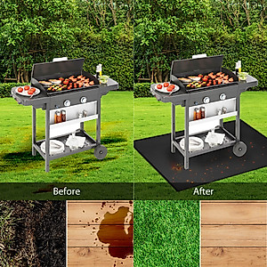 MIFADFAO Grill Fire Pit Mat, Large Under Grill Mats 40X50 Inch Deck and Patio Protective Grill Mat Fireproof Oil-Proof Mats for Fire Pit Grill Mats for Charcoal, Gas Grills, Smokers, BBQ