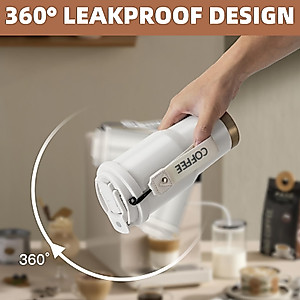 Weisidi Coffee Mug - 18 oz (530ml) Stainless Steel Vacuum Insulated Tumbler - Spill Proof Travel Coffee Tumbler - Keeps Drinks Hot and Cold - Coffee Travel Mug Spill Proof Leak Proof (white)