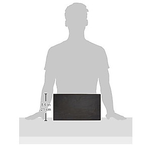 American Metalcraft FSLT08 Rectangle Melamine Platter, Faux Slate, Black