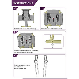 Alora Baby Swing Seat - Hanging Swing Seat with 5-Point Harness Safety Belt, for Baby, Toddler, Tree Swing, Playground, Indoor & Temporary Outdoor Swing, - Two Toned (Grey & White)