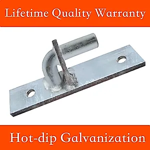 Jikacok Wall Mount Gate Hinge, Sturdy Fence Gate Hinges Fence Post Chain Link Gate Hinge. 4 Pack Sturdy Wall Mount Gate Hinges with 5/8 Hinge Pin