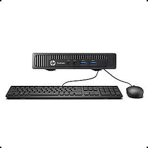HP ProDesk 600 G1 Mini Business Desktop PC, Intel Core Quad i5 4590T up to 3.0GHz, 8GB DDR3, 500GB, WiFi, BT, VGA, DP, Windows 10 64 Bit-Multi-Language Supports English/Spanish/French(Renewed)