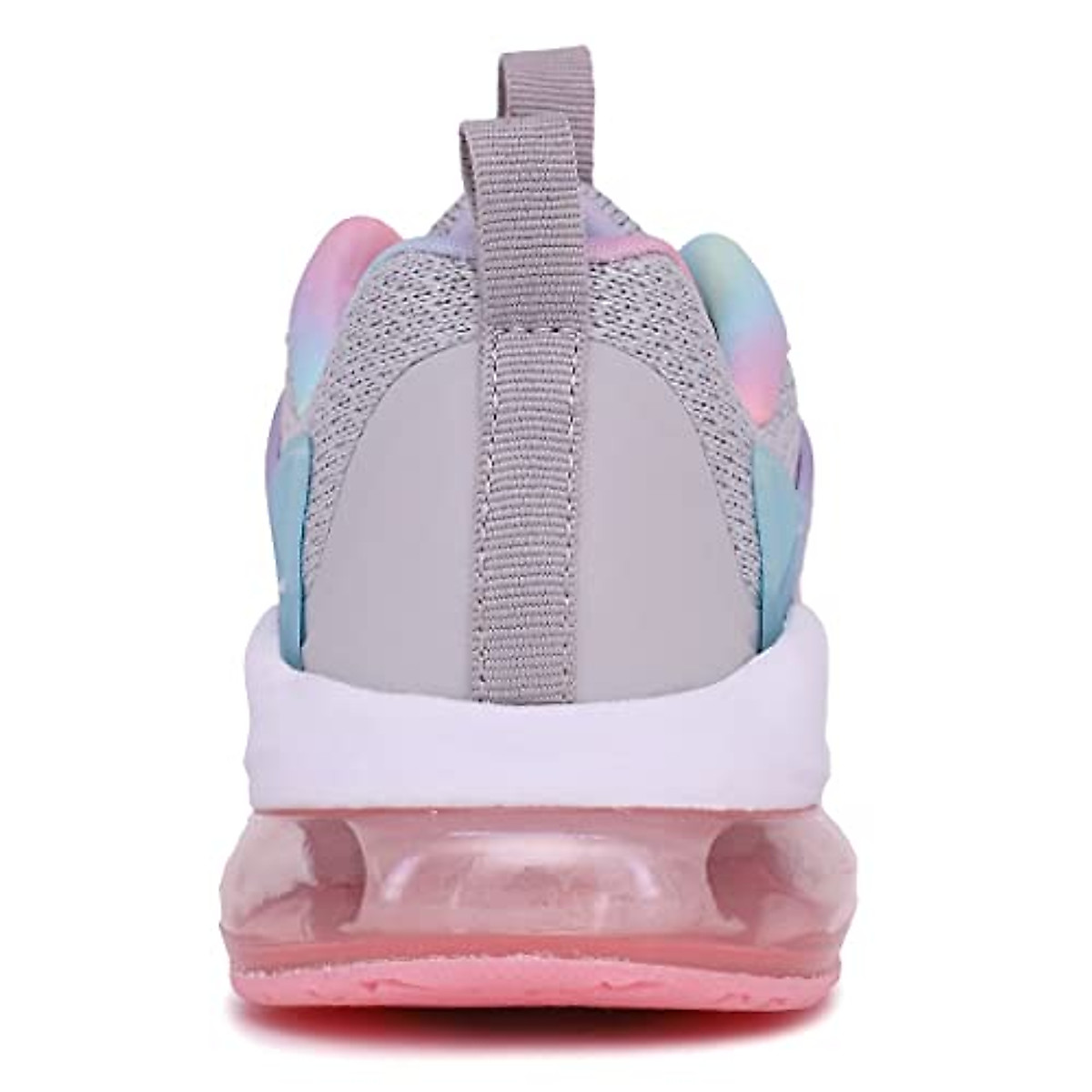NAUTICA Girls Casual Air Bubble Bungee Slip-On Fashion Sneakers -Walking Shoes-Lightweight Joggers- for Girls - Boys - Little Kid - Big Kid-Westbrook Girls-Grey Pink Sparkle-2