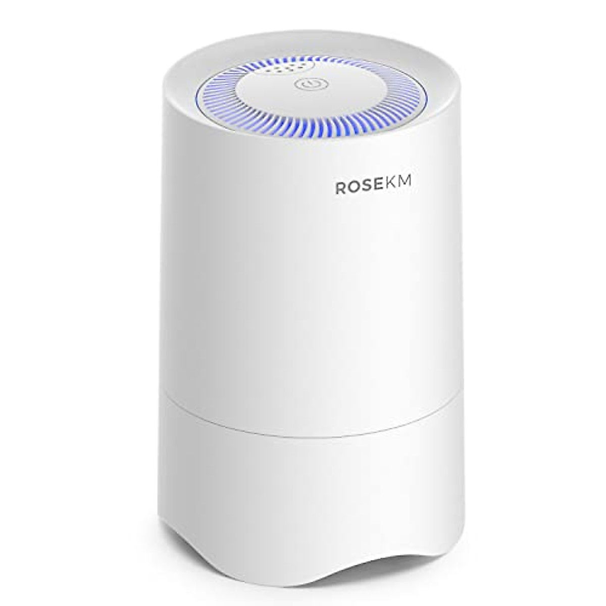 ROSEKM Small Air Purifier for Home Bedroom, Personal Desk Mini Air Purifier, Room Hepa Air Purifier Fresheners Cleaner for Pets, Smoke, Desktop, Office (White)
