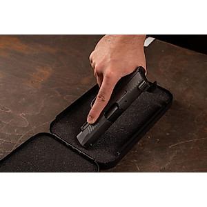 Lockdown Keyed Compact and Subcompact Handgun Vault with All Steel Construction, TSA Approval and CA DOJ Certification for Secure Storage and Travel