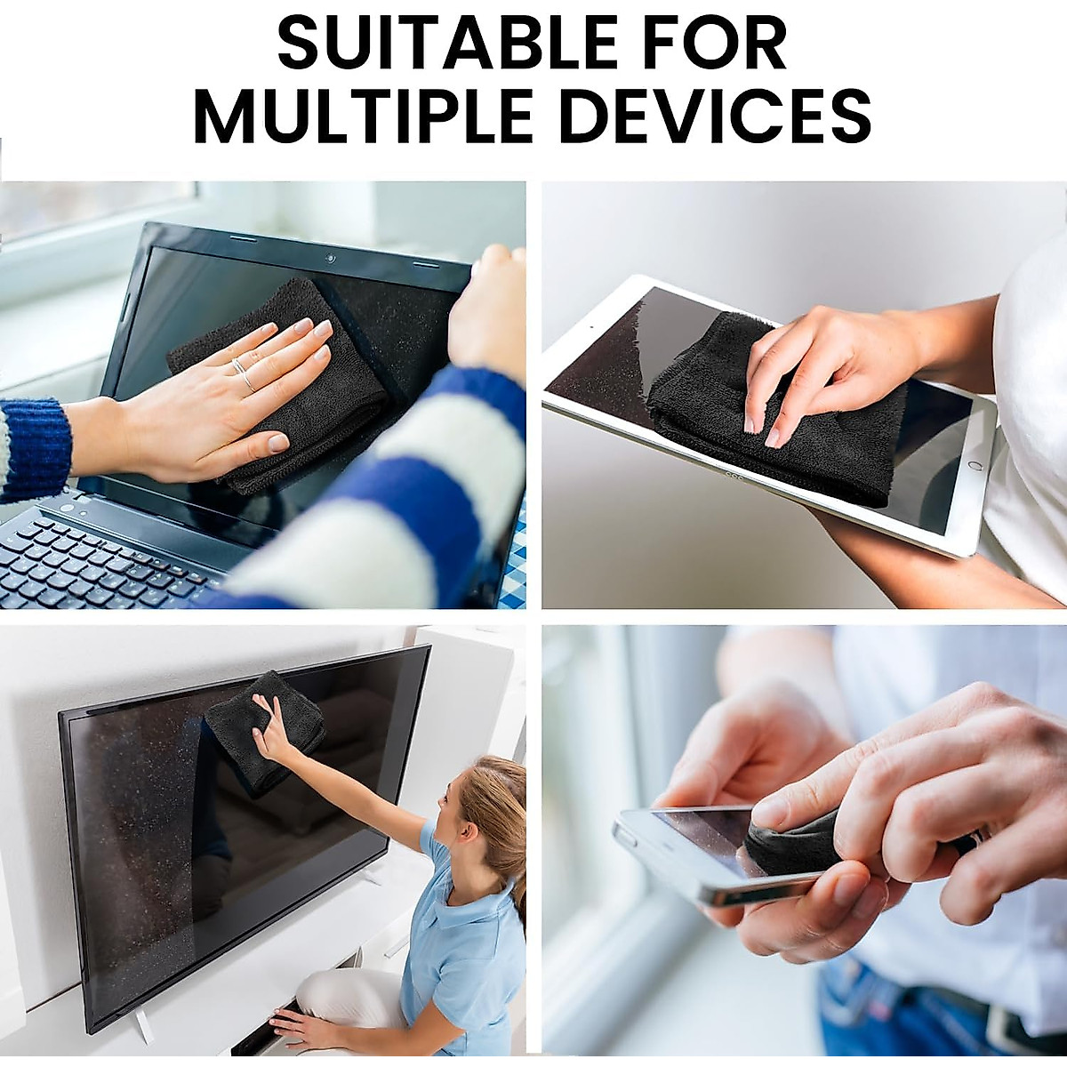 Screen Cleaner Spray - TV Screen Cleaner Spray and Wipe, Computer Screen Cleaner for Electronic Devices: TV, Laptop, iPhone, Ipad, Computer, MacBook- TV Cleaner for Smart TV-Microfiber Cleaning Cloth