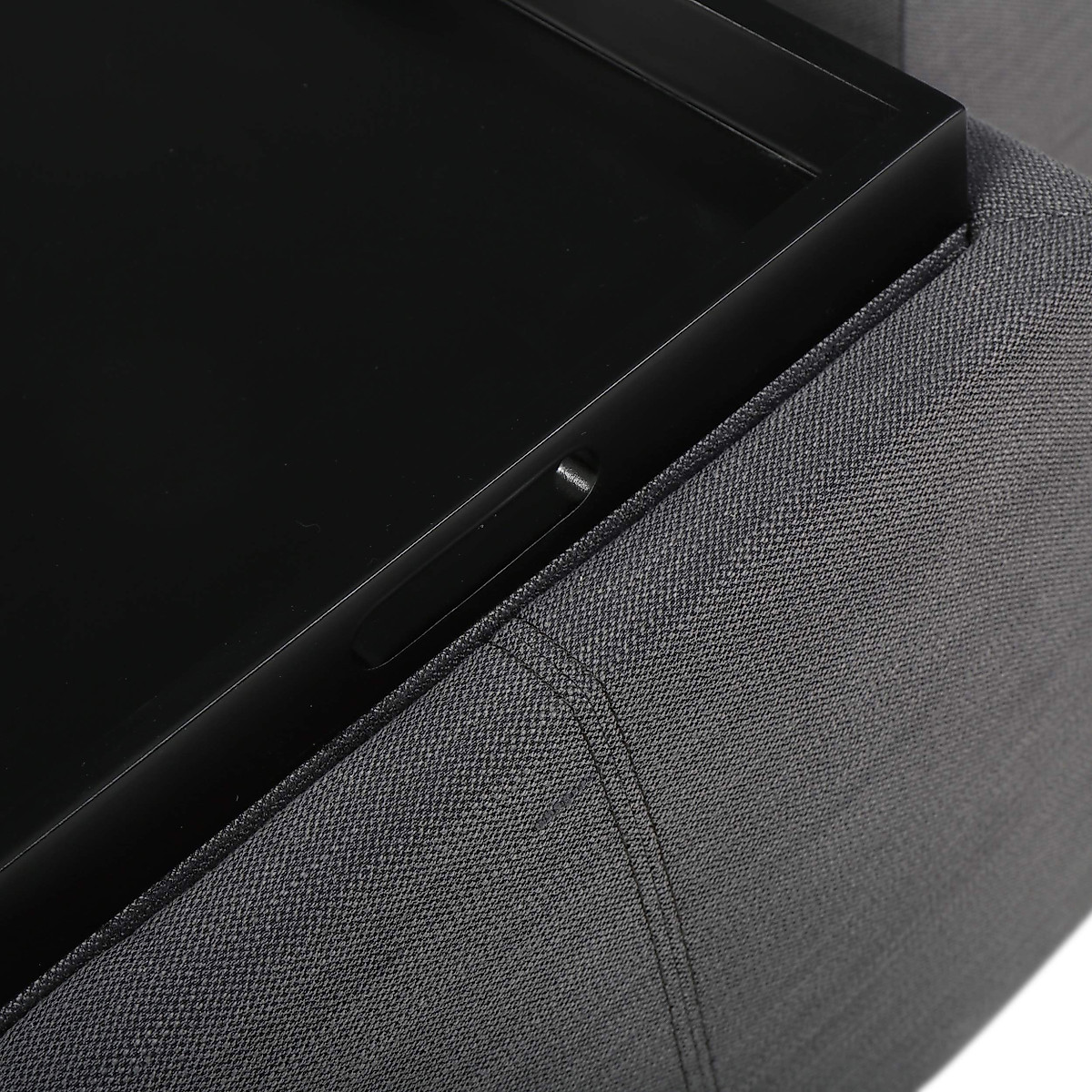 Christopher Knight Home Drake Fabric Ottoman, Gray