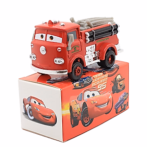 IYZEVK Car 3 Toys, Car Movie, Jackson, The King, Die-cast Toy Car, for a Boy's Birthday (Red Firetruck)