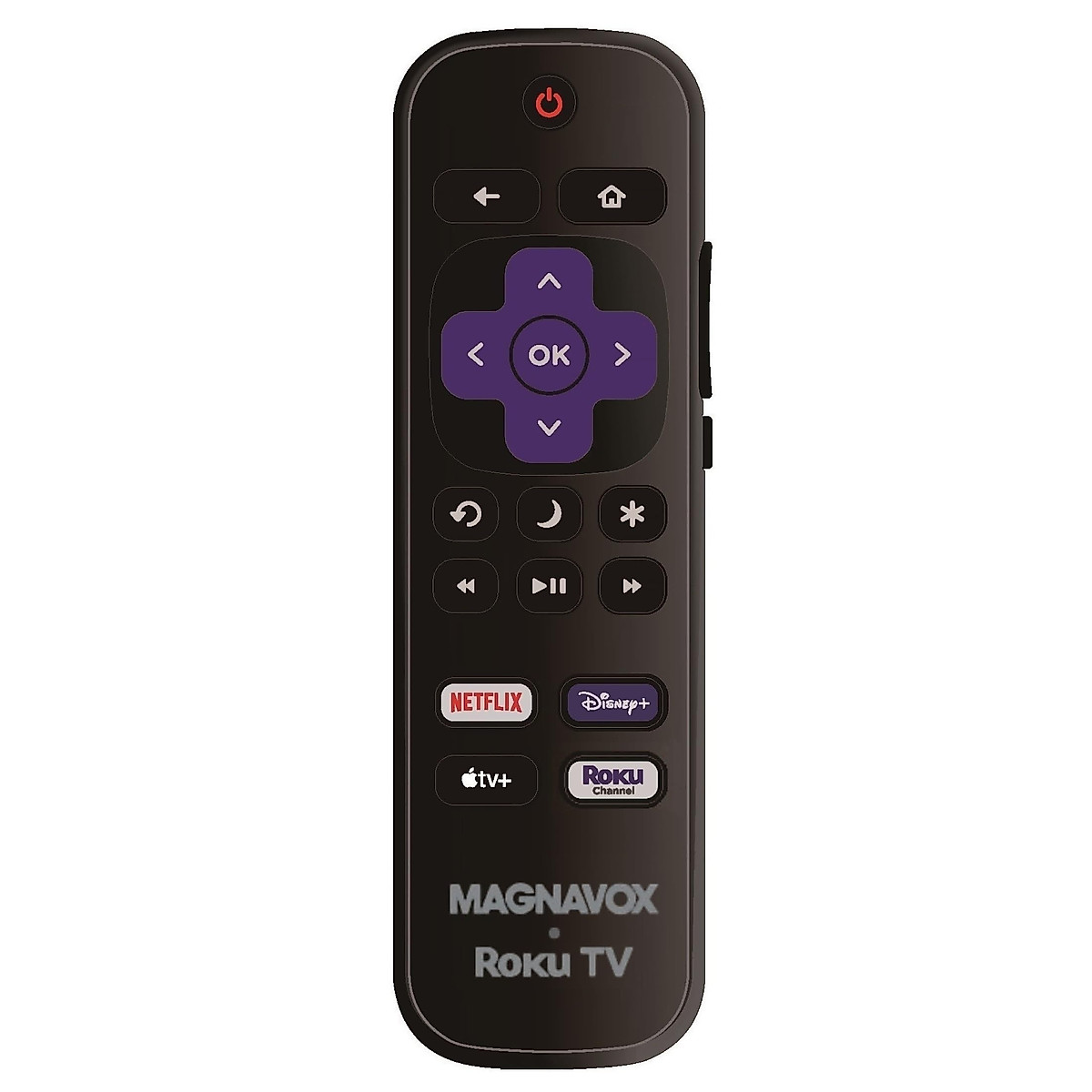 OEM Replacement Remote Control Compatible with All Magnavox Roku Smart TVs【Only Works with Magnavox Roku TV, Not for Roku Stick and Roku Box】 ((Netflix/Disney Plus/Apple TV+ / Roku Channel))