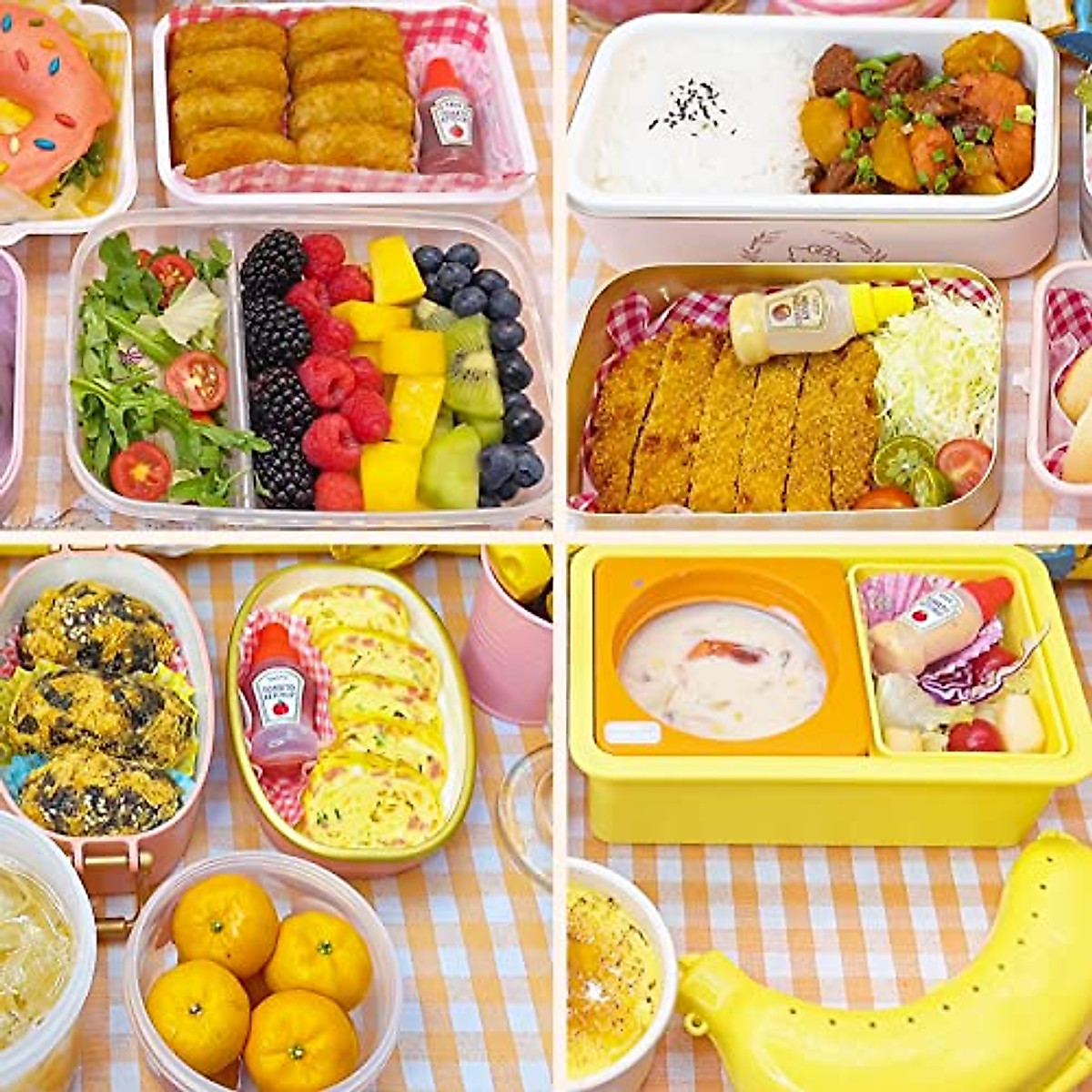 Niurewan 8 Pcs Mini Ketchup Bottles,25ml Condiment Squeeze Bottle,Plastic Portable Containers Bottle for Adults,Office,Lunchbox,Picnic,Oil,Soy Sauce,Honey,Salad Dressing