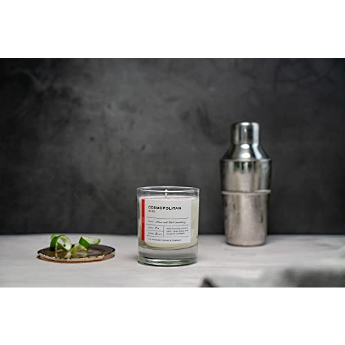 Wixology Cocktail Inspired Soy Candle - Reusable Rocks Glass - Made in Kentucky - 7 oz (Cosmopolitan)
