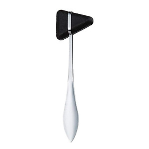 EMI Taylor Tomahawk Percussion Medical Reflex Hammer 7 1/2" with Chrome Plated Handle, Stainless Steel Construction - Precision Reflex Testing Tool for Medical Professionals - Black
