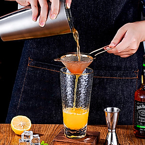 2 Pack Stainless Steel Small Food Strainer, Fine Mesh Sieve with Long Handle, Cocktail Strainer For Cocktails, Tea Herbs, Coffee & Drinks, Rust Proof & Great as Tea Strainer, 3.5inch