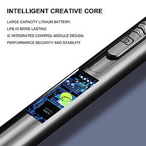 AAA Lighter Electric Lighter Candle Lighter USB Lighter with Upgraded LED Battery Display Safety Switch for Kitchen Candle Cooking BBQs Fireworks Rechargeable Flameless Plasma Windproof Pocket Size