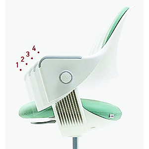 SIDIZ Ringo Junior Adjustable Desk Chair Artificial Leather Fixed Type + Foot Rest (Blue)