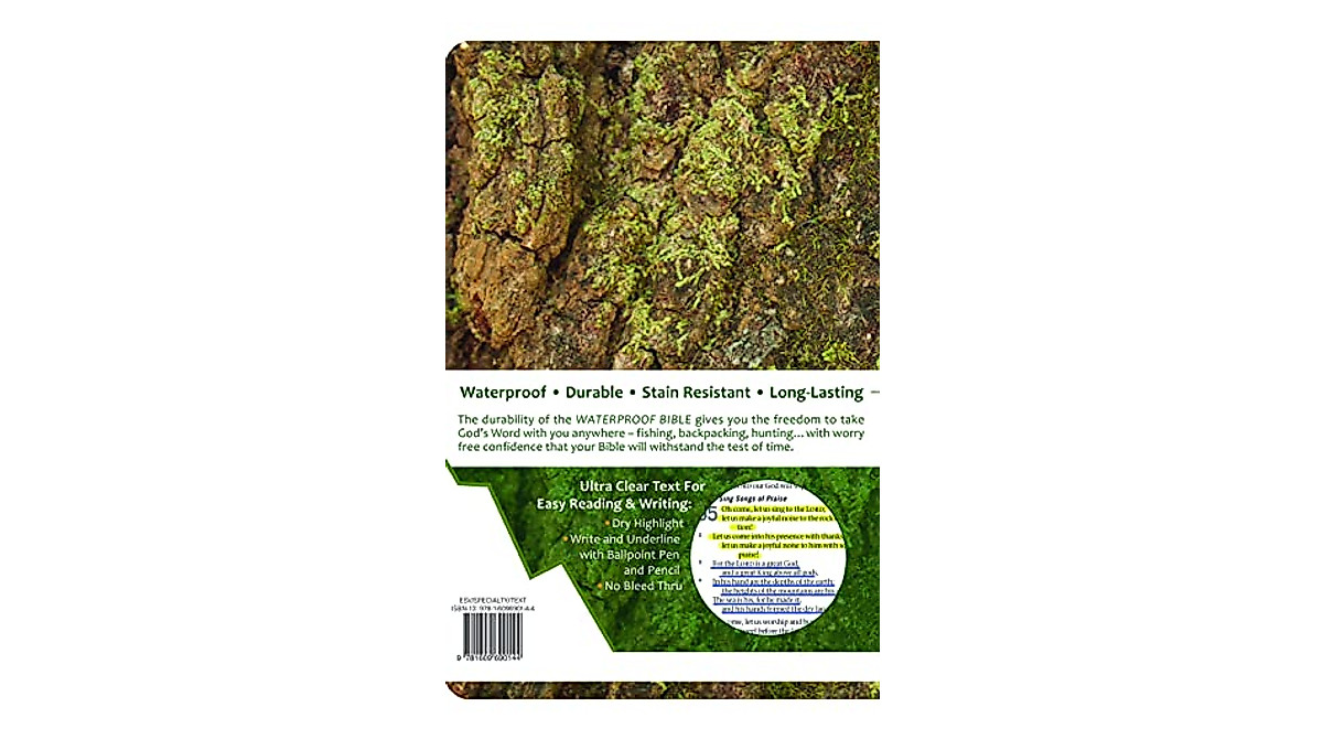 Waterproof Bible ESV Camouflage - Durable & Worry-Free Outdoor Bible