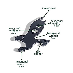 PMR-EXPORTS | Multitool Keychain (Eagle & Key) Two Pack Multitools Eagle Key Good for Adults Teens Men or Woman Multi-tool mechanic Unexpected defense against raiders stealers, Charcoal Gray, 5x5x.25