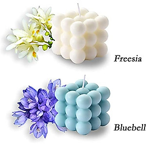 2 Pieces Bubble Candle - Cube Soy Wax Candles,Hand Poured Scented Candle Home Decor Candle Sculptural Handmade Cube Scented Candle for Bedroom Bathroom Decorations