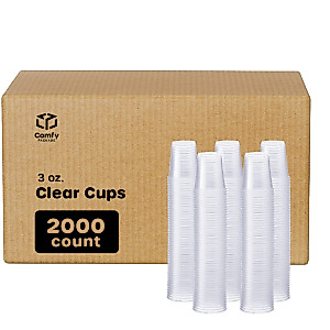 Comfy Package [500 Count] 7 oz. Clear Disposable Plastic Cups - Cold Party Drinking Cups