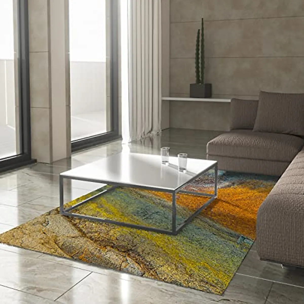 Marble Kitchen Rug Rug 3 ' x 5 ' Area Rugs Rugs Kitchen Rugs Non Skid Accent Area Carpet, Non-Slip Fur Rugs Nursery Accent Floor Carpet