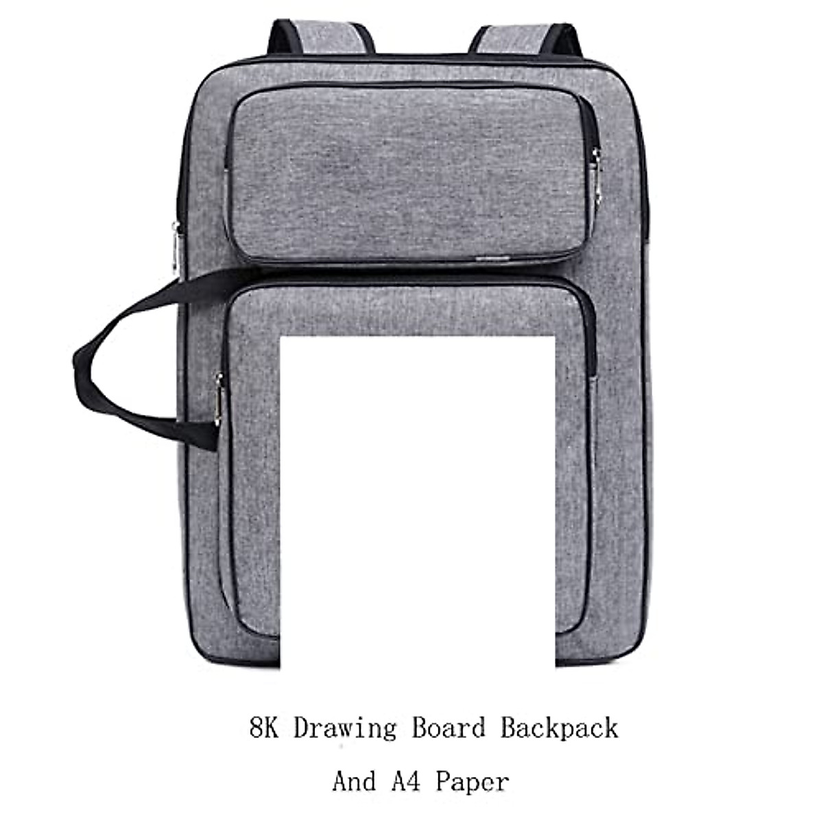 8K Waterproof Artist Portfolio Case Art Portfolio Carry Case Bag Drawing Painting Sketching Boards Bag Adjustable Artist Shoulder Bag with Zipper and Handles Art Supplies Storage Bag