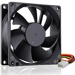 GDSTIME 80mm 8cm CPU Fan, 80mm x 25mm Brushless DC 12V 3PIN Brushless PC Computer Case Cooling Fan