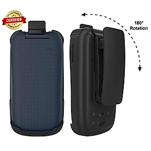 Wireless ProTech Case with Clip Compatible with Kyocera Cadence Phone Model S2720, Secure fit, Quick Release Latch and Heavy Duty Swivel Belt Clip Holster