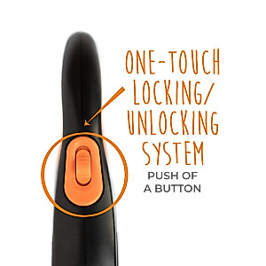 Mighty Paw Retractable Dog Leash - Enhanced Durability with Stainless Steel Coil - Reflective Stitching - One-Touch Lock - Secure Grip Leash - Long Dog Leash - Extend Leash - (Lite, Grey) - Grip Leash