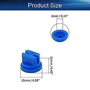 Yinpecly 10Pcs Flat Fan Spray Tip 110 Degree Plastic Nozzle for Agricultural, Cleaning, Cooling Blue Tone