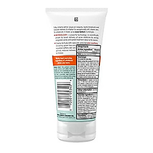 Neutrogena Oil-Free Acne Stress Control Power-Cream Face Wash with 2% Salicylic Acid Acne Treatment Medication, Soothing Daily Acne Facial Cleanser for Acne-Prone Skin Care, 6 fl. oz