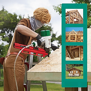 KingOu Mexican Style NR2183 21 Degree Aluminum Magazine Framing Nailer, Pneumatic Framing nail gun, 2-Inch up to 3-1/4-Inch Plastic Collated Full Head Framing Nails, Framing, Wooden House Building