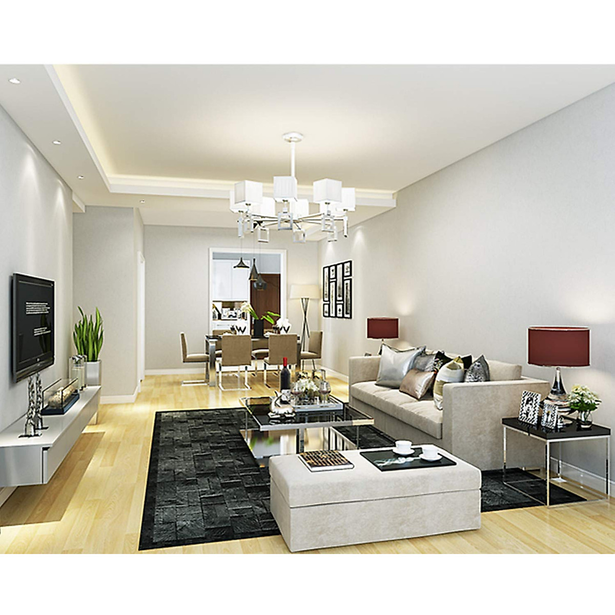 practicalWs 15.7" x393.7" White Self-Adhesive Wallpaper Peel and Stick Wallpaper Stick Wallpaper Shelf Liner