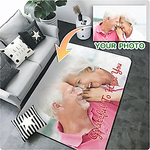 Custom Rug with Logo for Bedroom, Personalized Rugs Add Your Own Photo Text, Customized Area Carpet Anti Slip Washable Door Mat Decoration for Home Living Room Office Garden Balcony Bath 36 x 24 in