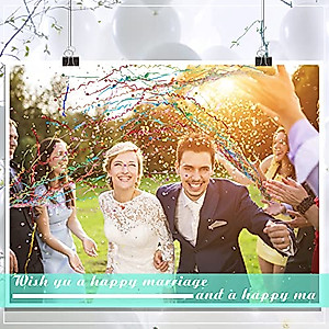 30 Pieces Hand Throw Streamers White Throw Streamers No Mess Confetti Crackers for Wedding, Birthday, Graduation Party Favors
