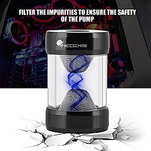 fosa G1/4 Inner Thread Water Cooling System Filter Fine Screen Funnel Shaped Filter for PC Water Cooling, Compatibility Water Cooling Reservoir, Computer Water Cooler Accessories(Black)