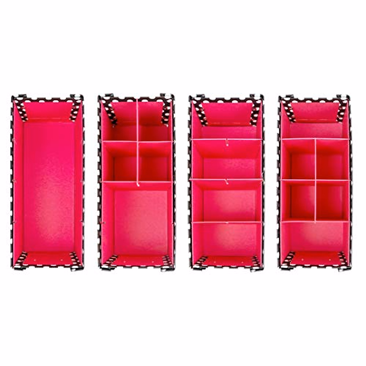 Snap-N-Store Divided Craft Storage Box, Medium, Black & White Polka Dot, 2-Pack (SNS01822)