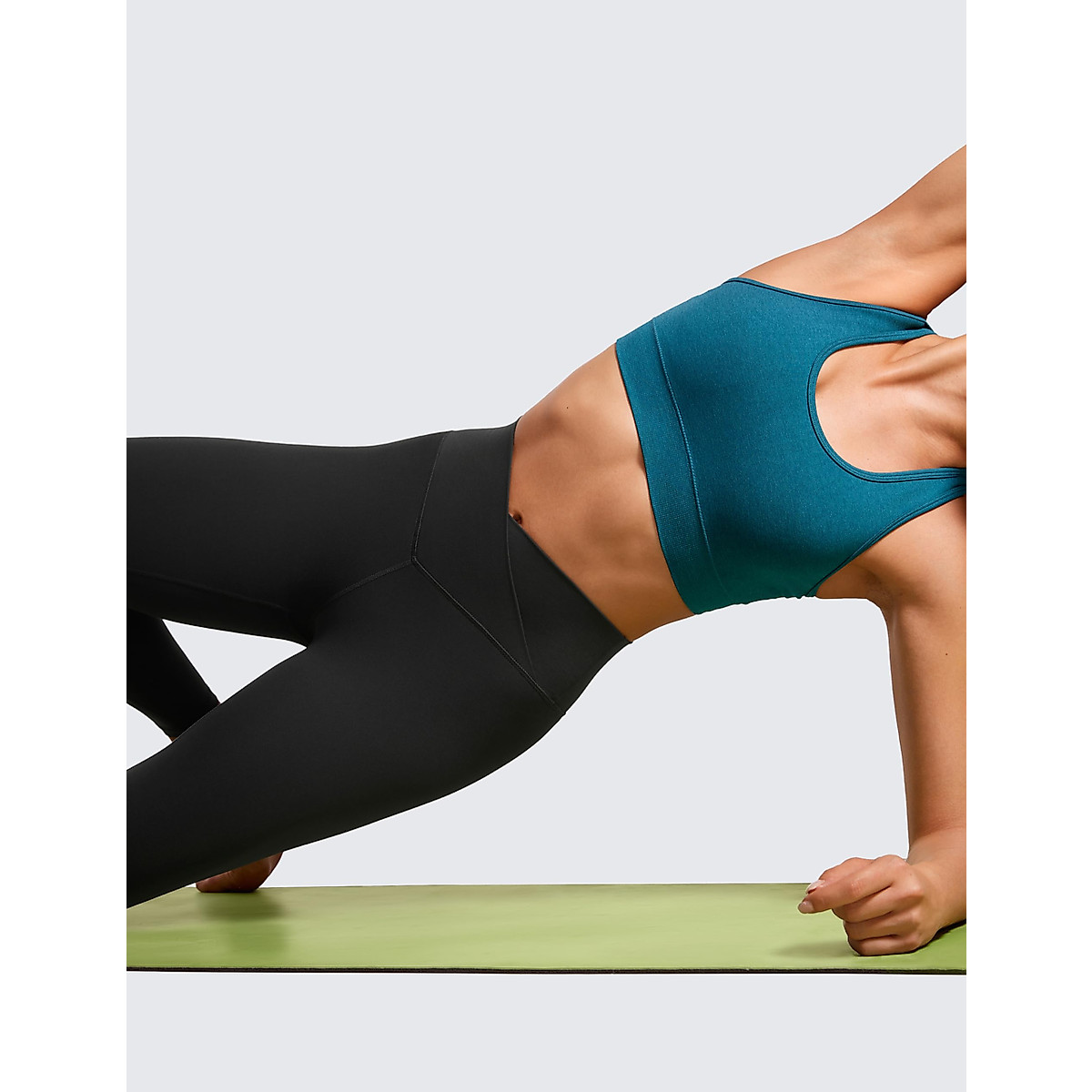 CRZ YOGA Womens Butterluxe Crossover High Waist Workout Leggings 28" - Criss Cross Full Length Gym Lounge Athletic Yoga Pants Black Small