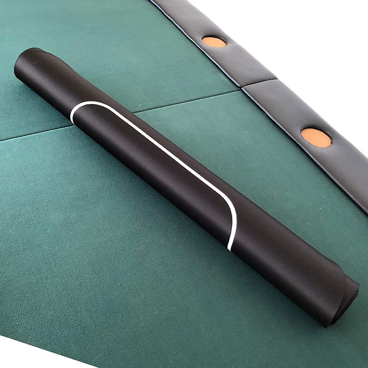 Yuanhe 70" x 35" Portable Rectangle Sure Stick Rubber Foam Poker Table Top Layout Poker Mat (Black)
