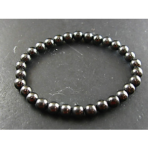 Shungite Bracelet From Russia - 6mm round beads - 7"