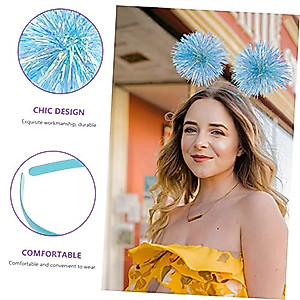 FELTECHELECTR Fluffy Headband Headband Pink Party Supplies Womens Head Bands Prom Photo Props Girl Headband Scrunchies for Women Birthday Hair Band Birthday Headbands for Women Blue Miss